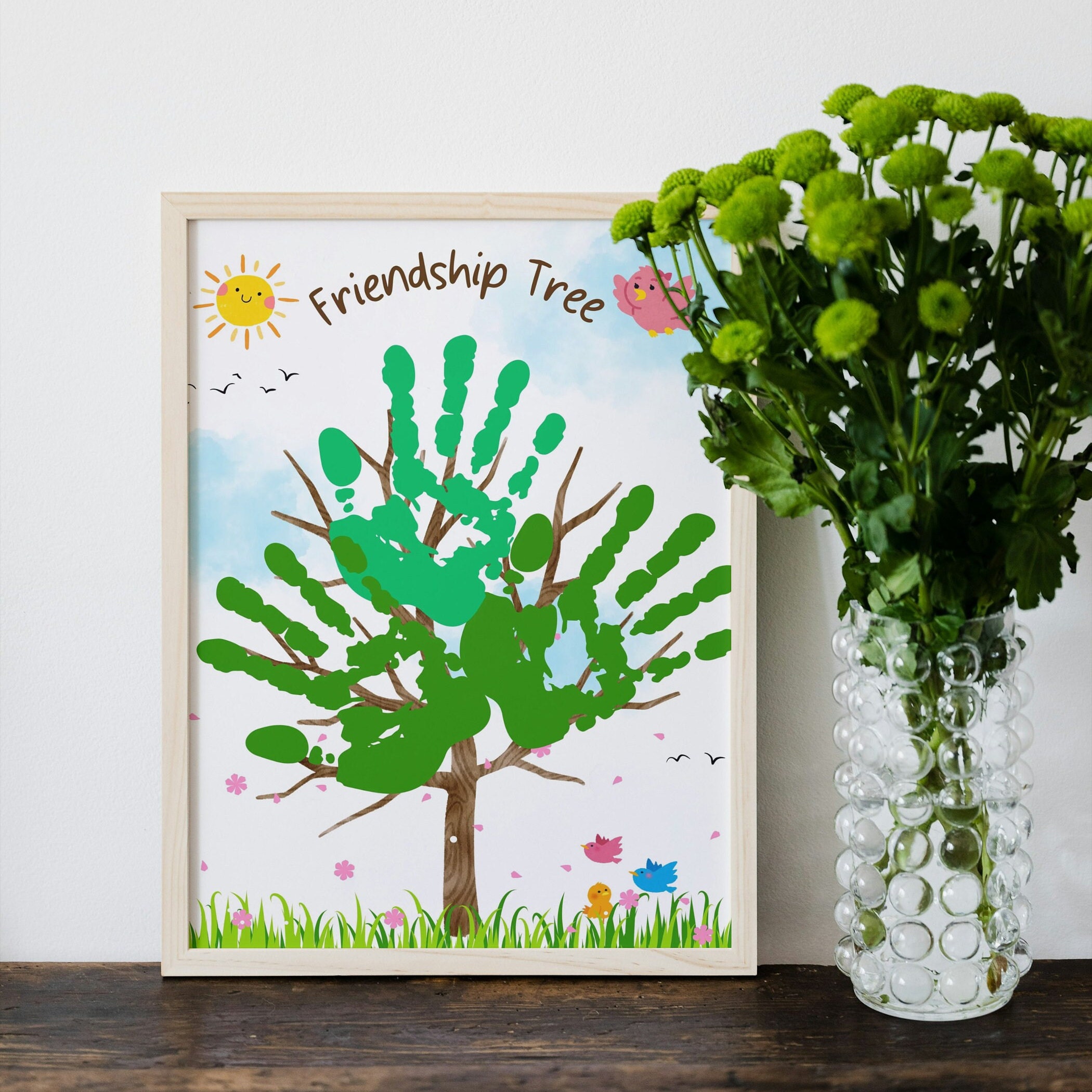 Friendship Day Handprint Craft, Printable Friendship Tree, DIY Kids ...