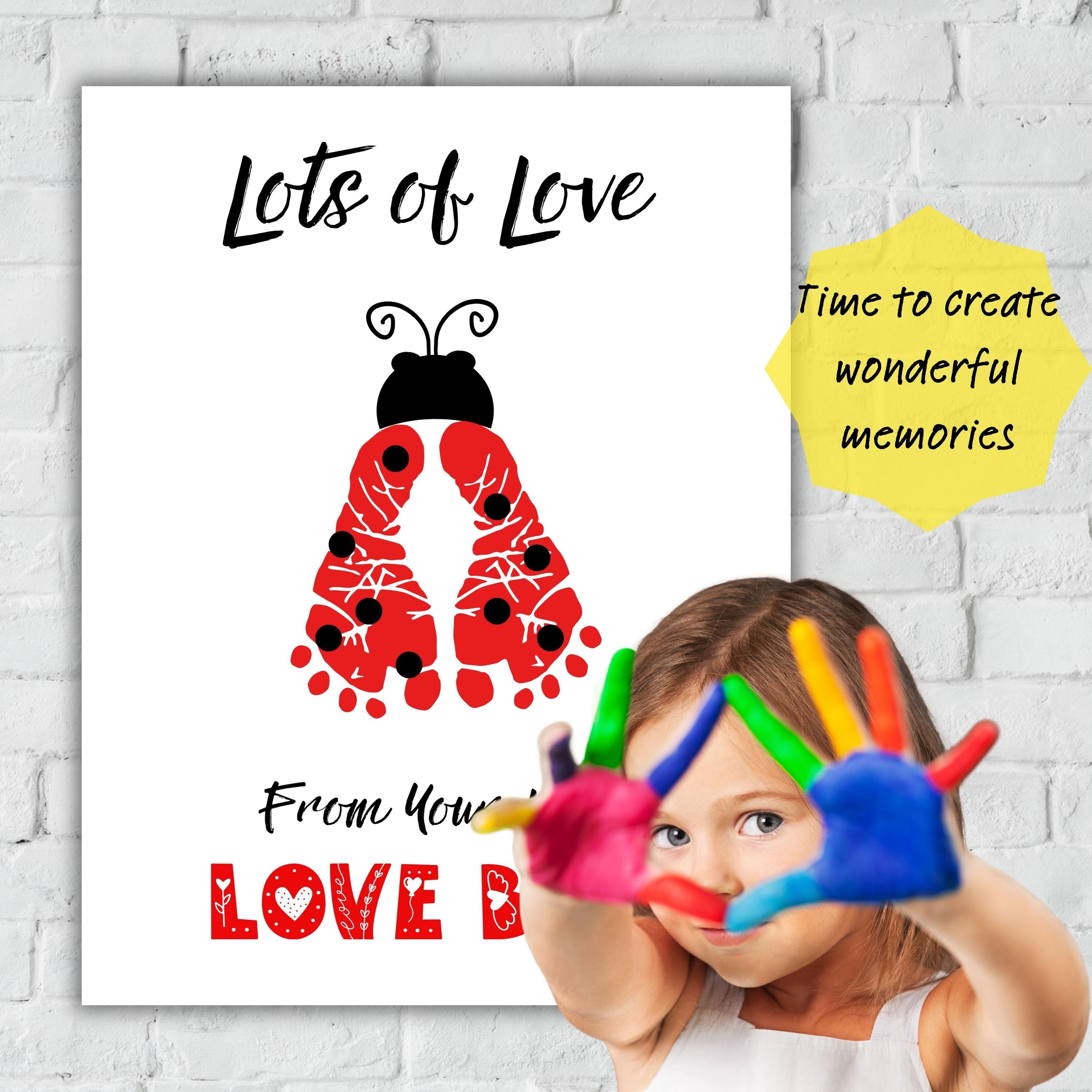 Love Bug Footprint Art, Valentine' S Day Crafts for Preschool, Baby's ...