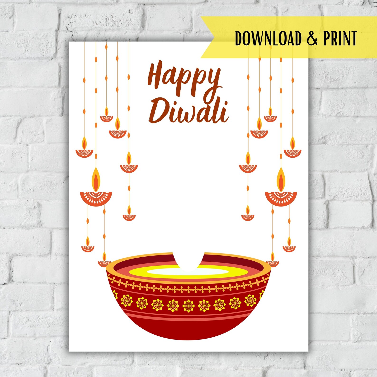Diwali Handprint Craft for Kids, Printable Diwali Activity, Festival of ...