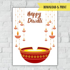 Diwali Handprint Craft for Kids, Printable Diwali Activity, Festival of ...