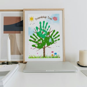 Friendship Day Handprint Craft, Printable Friendship Tree, DIY Kids ...