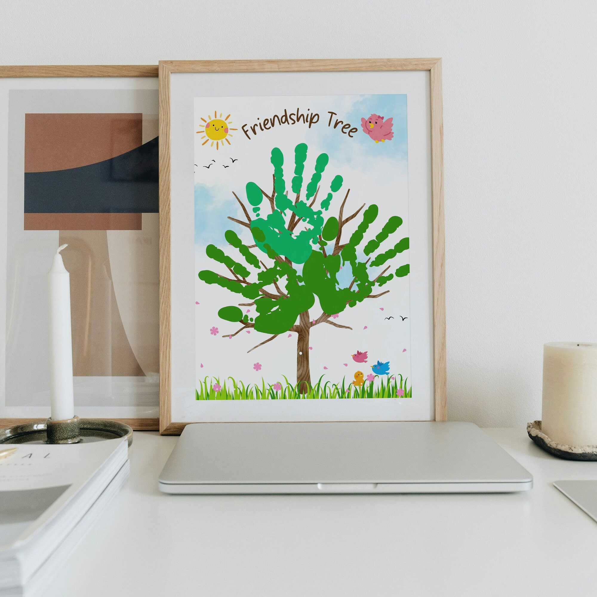 Friendship Day Handprint Craft, Printable Friendship Tree, DIY Kids ...
