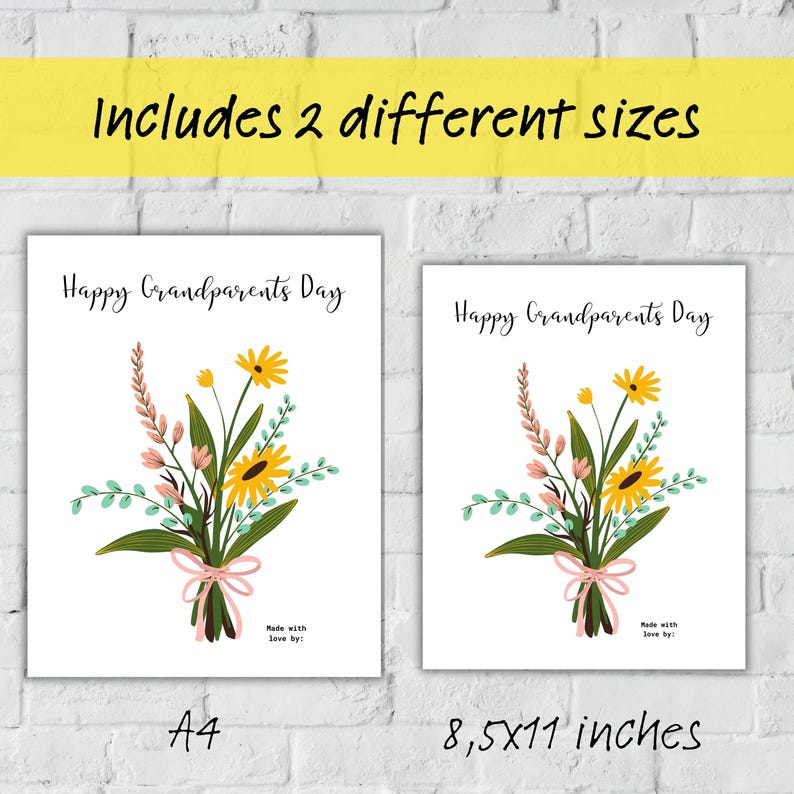Grandparents Day Handprint Art, Flower Bouquet Craft, Gift From ...