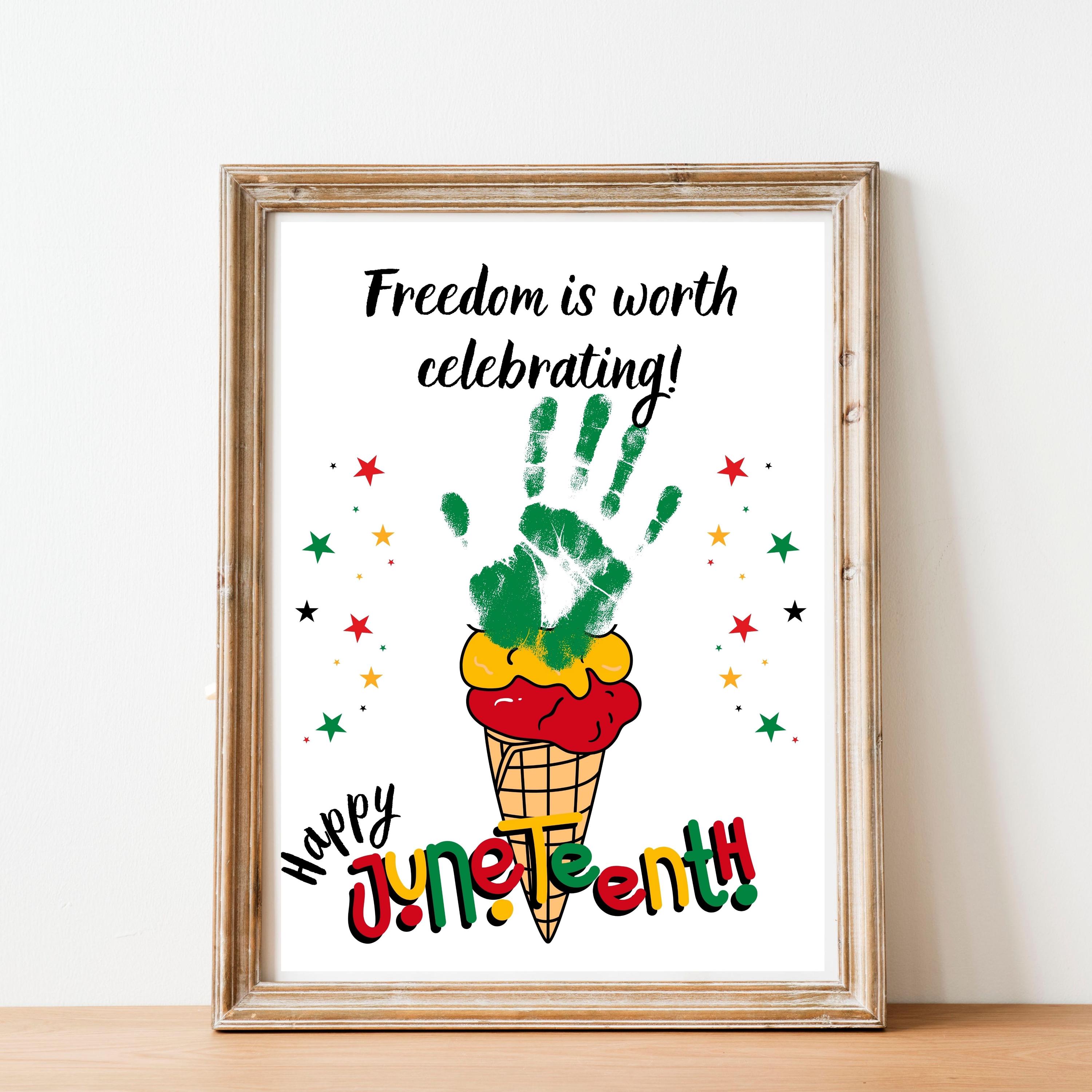 Juneteenth Handprint Art, Celebrating Freedom Craft, Diversity Activity ...