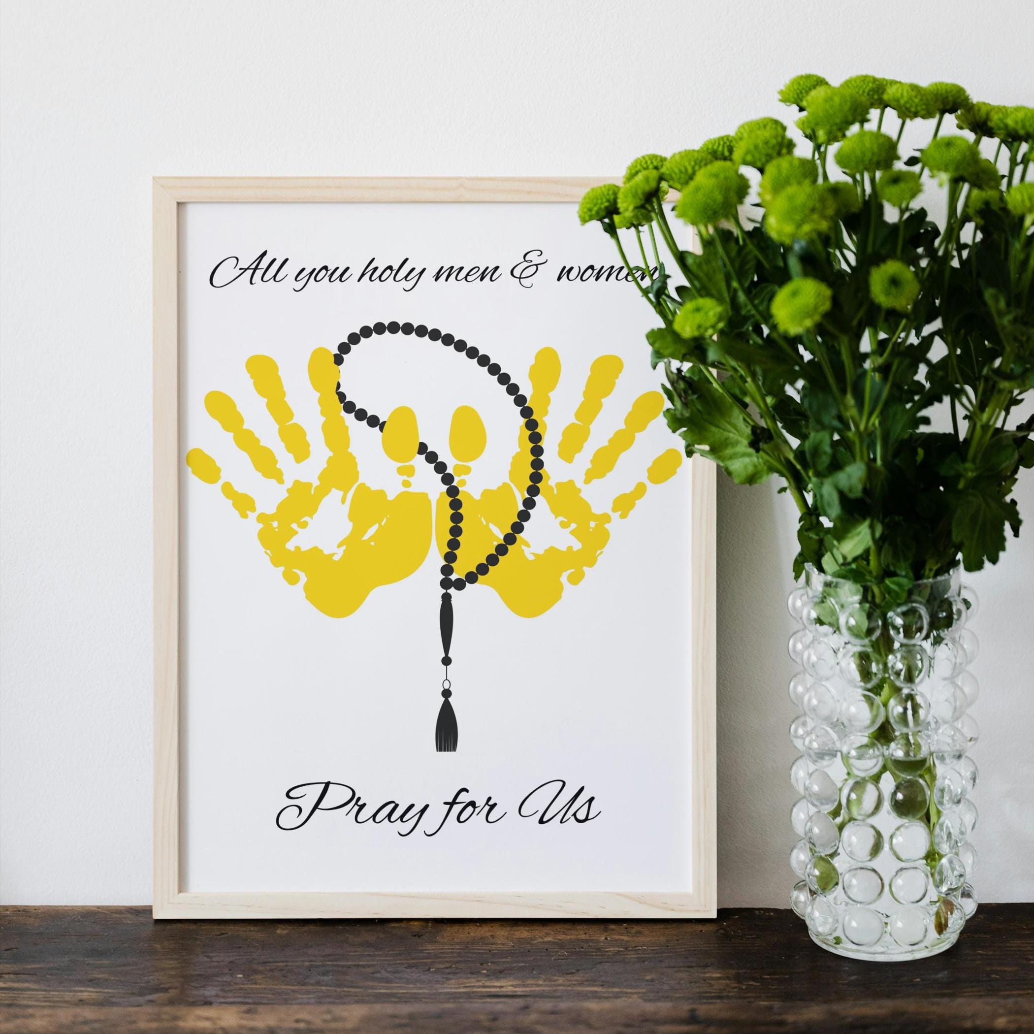 All Saints Day Handprint Craft for Kids, Printable Catholic Saints ...