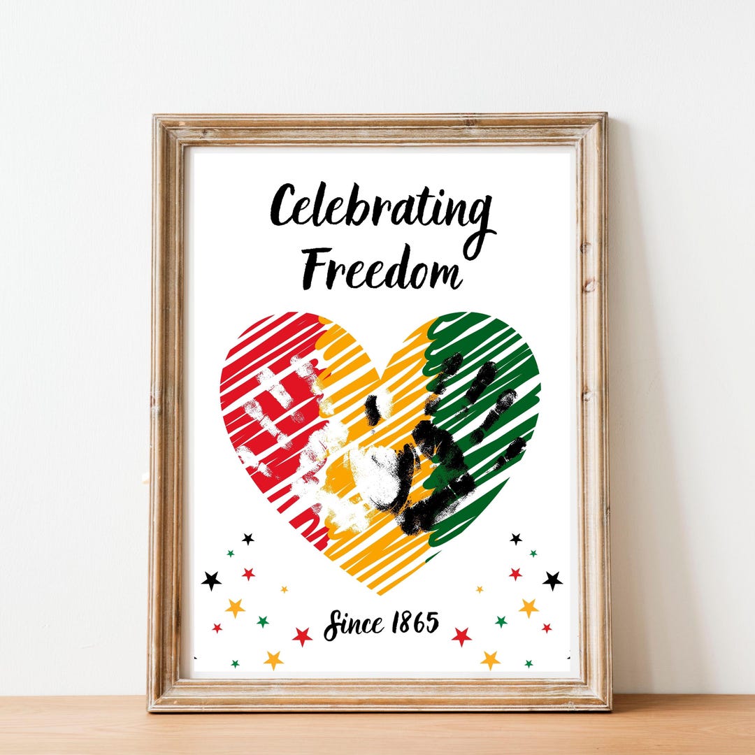 Juneteenth Handprint Art, Celebrating Freedom Craft, Diversity Activity ...