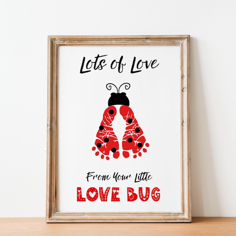 Love Bug Footprint Art, Valentine' S Day Crafts for Preschool, Baby's ...