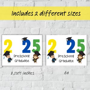 Preschool Graduation 2025, Handprint Art Craft, Pre-k Graduation Sign ...