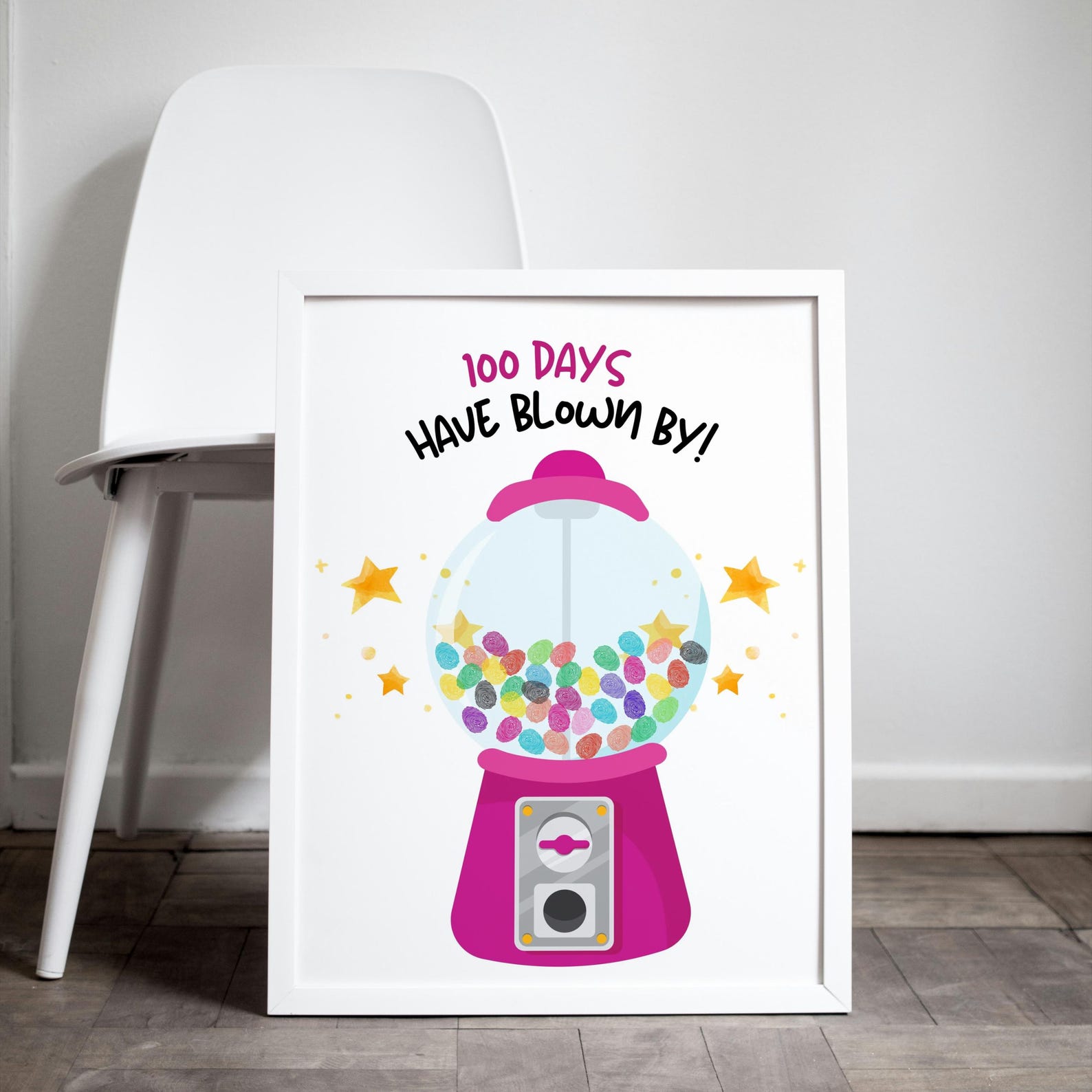 100 Days of School Fingerprint Art, 100 Days Have Blown By, Classroom ...