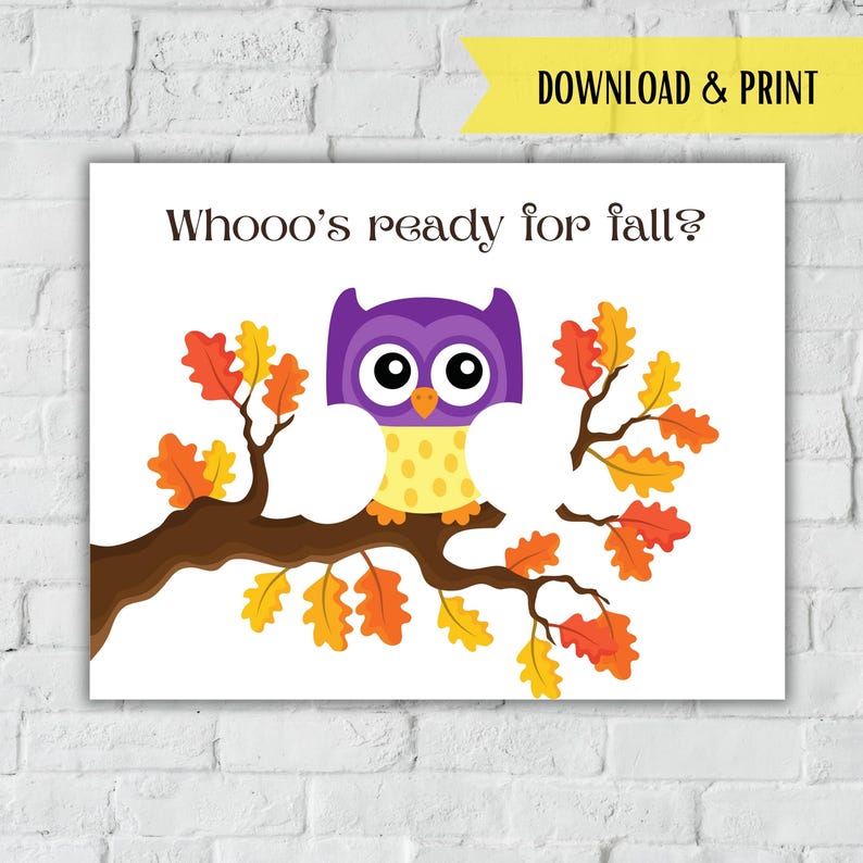 Fall Handprint Craft for Kids, Handprint Owl Craft, Printable Autumn ...