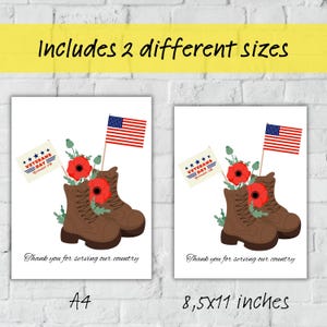 Veterans Day Handprint Craft for Kids, Thank You Veteran Card ...