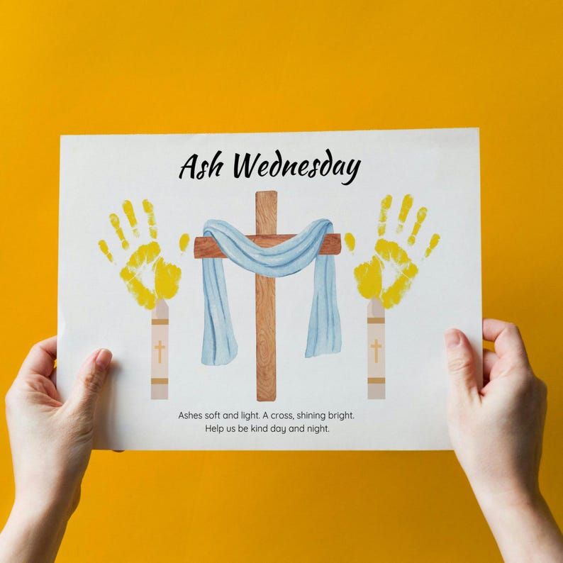 Ash Wednesday Handprint Art, Lent Activity for Preschool, Christian ...