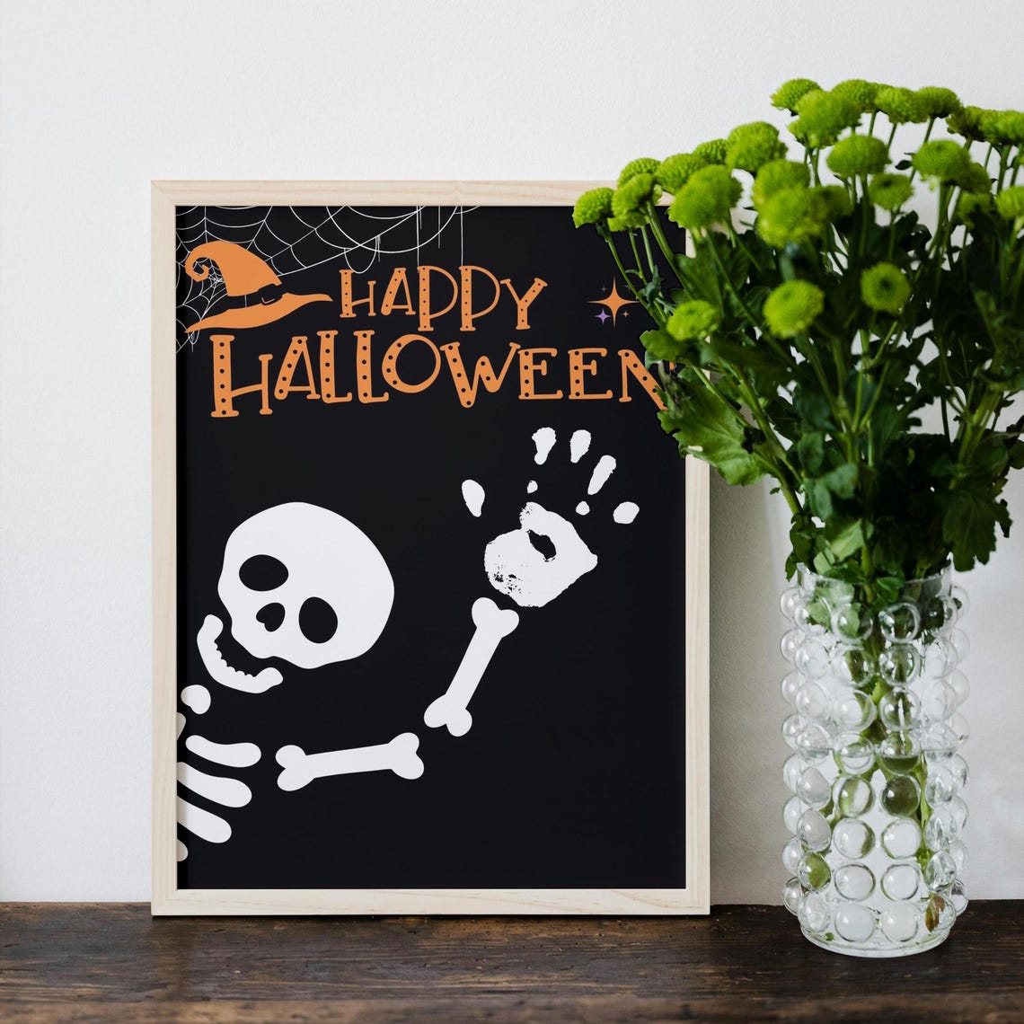 Halloween Skeleton Handprint Art, Printable Skull Craft for Kids ...