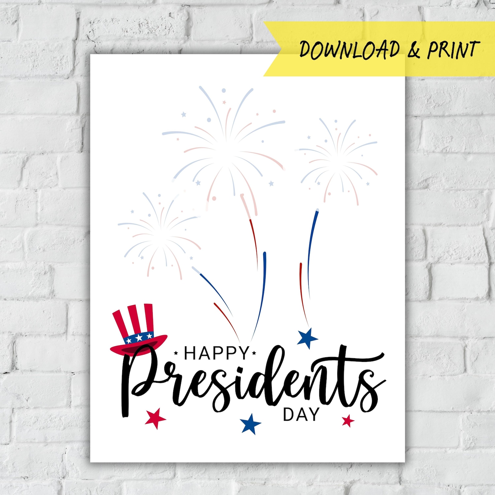 Presidents Day 2025 Handprint Art, Washington Birthday Craft, Happy ...