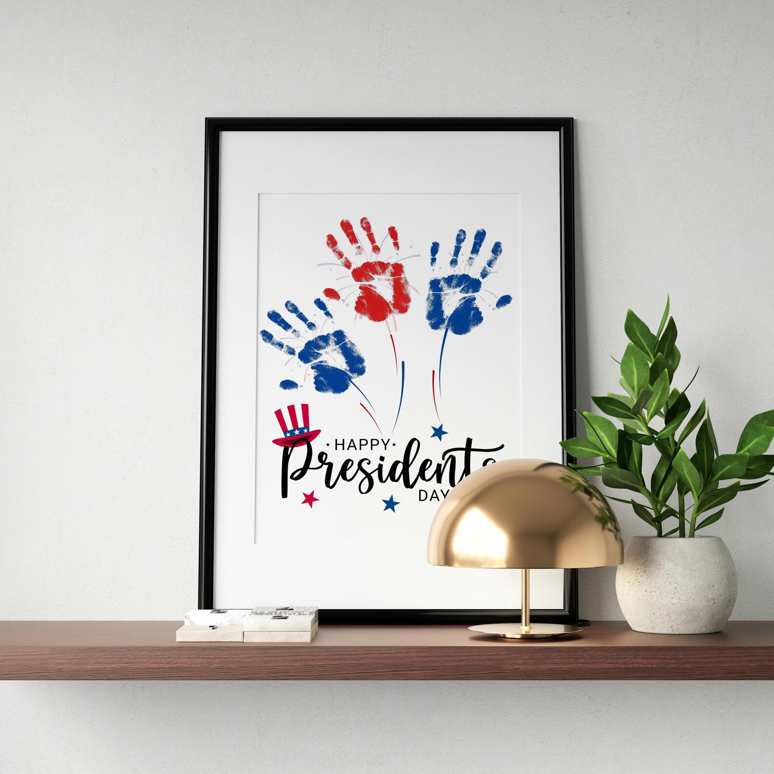 Presidents Day 2025 Handprint Art, Washington Birthday Craft, Happy ...