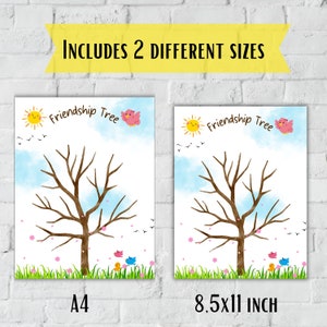 Friendship Day Handprint Craft, Printable Friendship Tree, DIY Kids ...