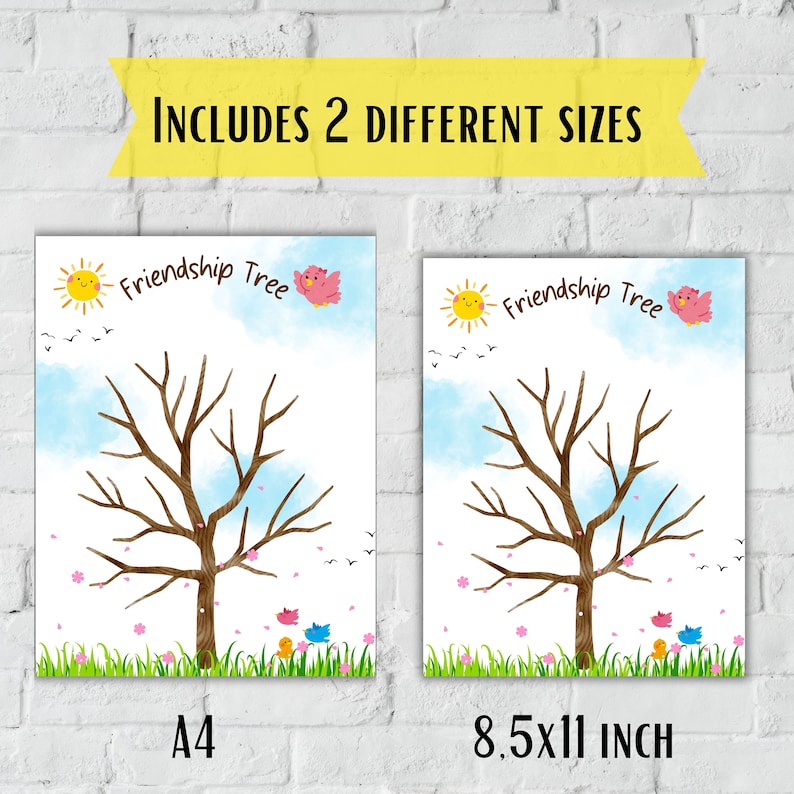 Friendship Day Handprint Craft, Printable Friendship Tree, DIY Kids ...