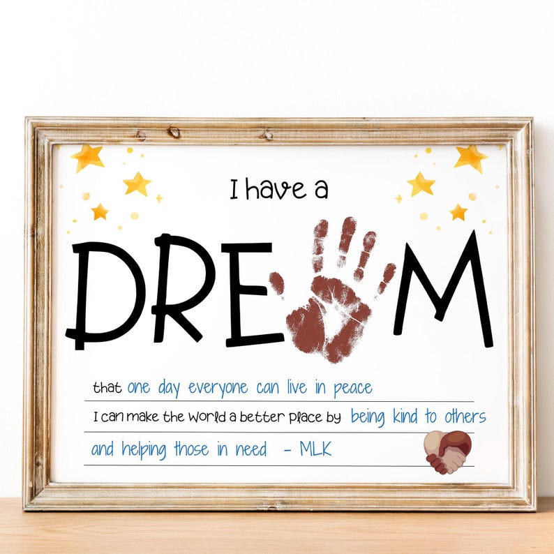 Martin Luther King Jr Art Project, I Have a Dream Handprint Art, MLK ...