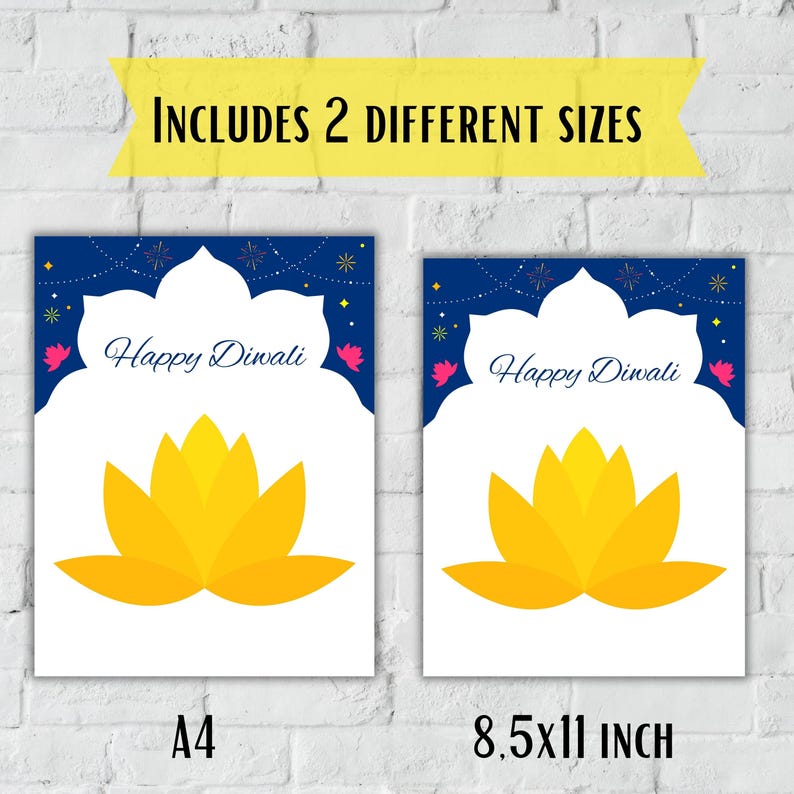 Happy Diwali Handprint Art for Kids, Printable Diwali Activity ...