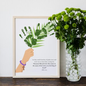 Palm Sunday, Hosanna Handprint Art, Easter Story Craft, Bible Activity ...