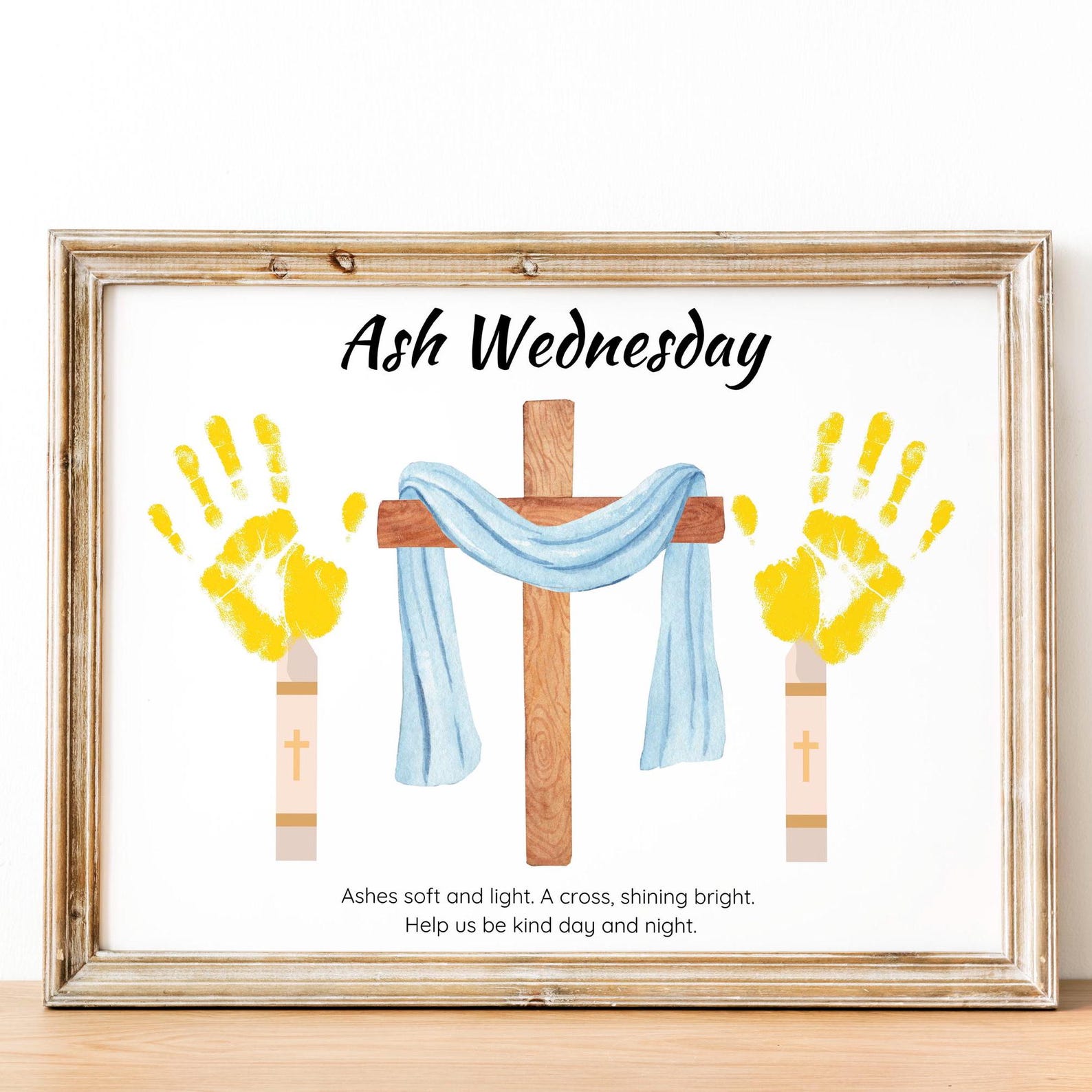 Ash Wednesday Handprint Art, Lent Activity for Preschool, Christian ...