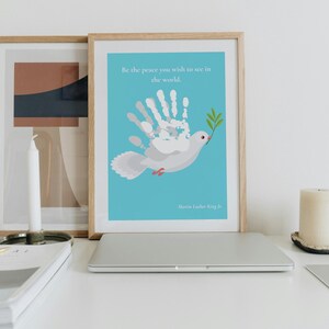 Martin Luther King Jr Activities for Kids, MLK Day Handprint Art, Dove ...