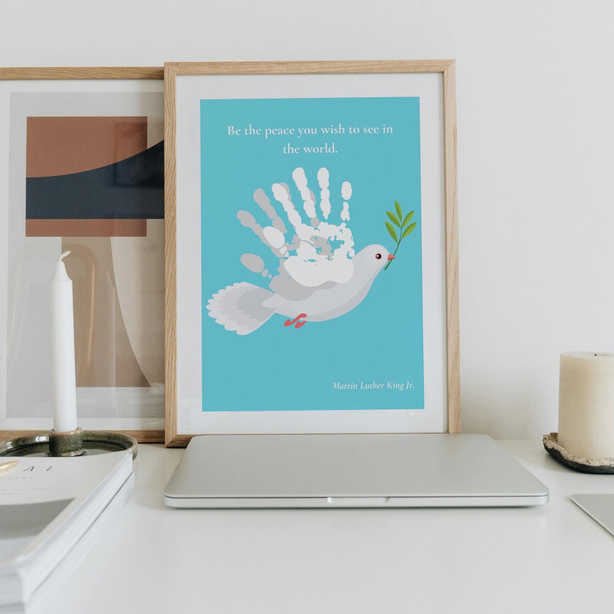 Martin Luther King Jr Activities for Kids, MLK Day Handprint Art, Dove ...