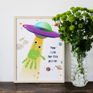 Alien Handprint Art Craft, Out of This World, Outer Space Kids Activity ...