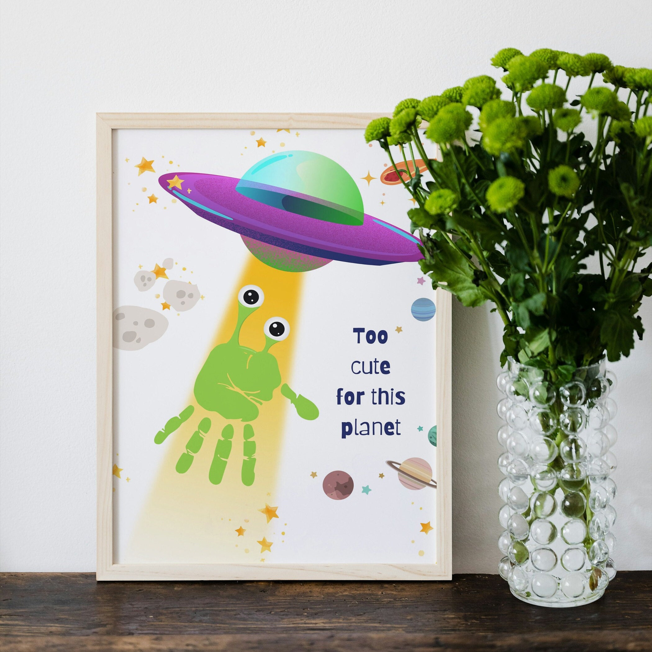 Alien Handprint Art Craft, Out of This World, Outer Space Kids Activity ...