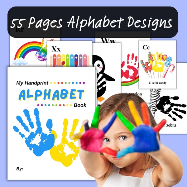 Handprint Alphabet - Etsy