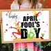 April Fools Day Handprint Art, April 1st Kids Activity, Printable April ...