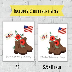 Veterans Day Handprint Craft for Kids, Thank You Veteran Card ...