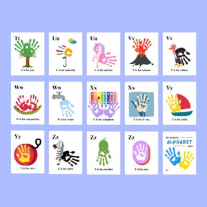 Alphabet Handprint Craft, Printable Alphabet Book, ABC Craft for Kids ...