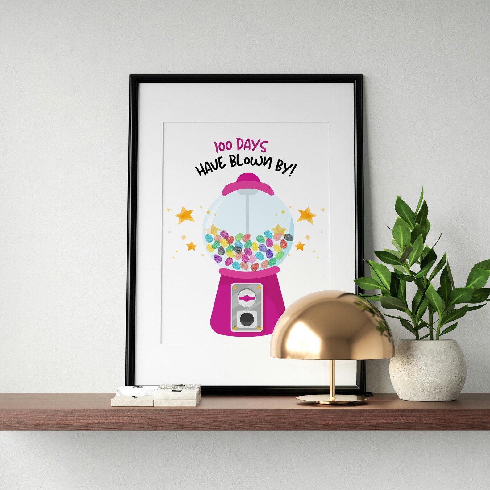 100 Days of School Fingerprint Art, 100 Days Have Blown By, Classroom ...