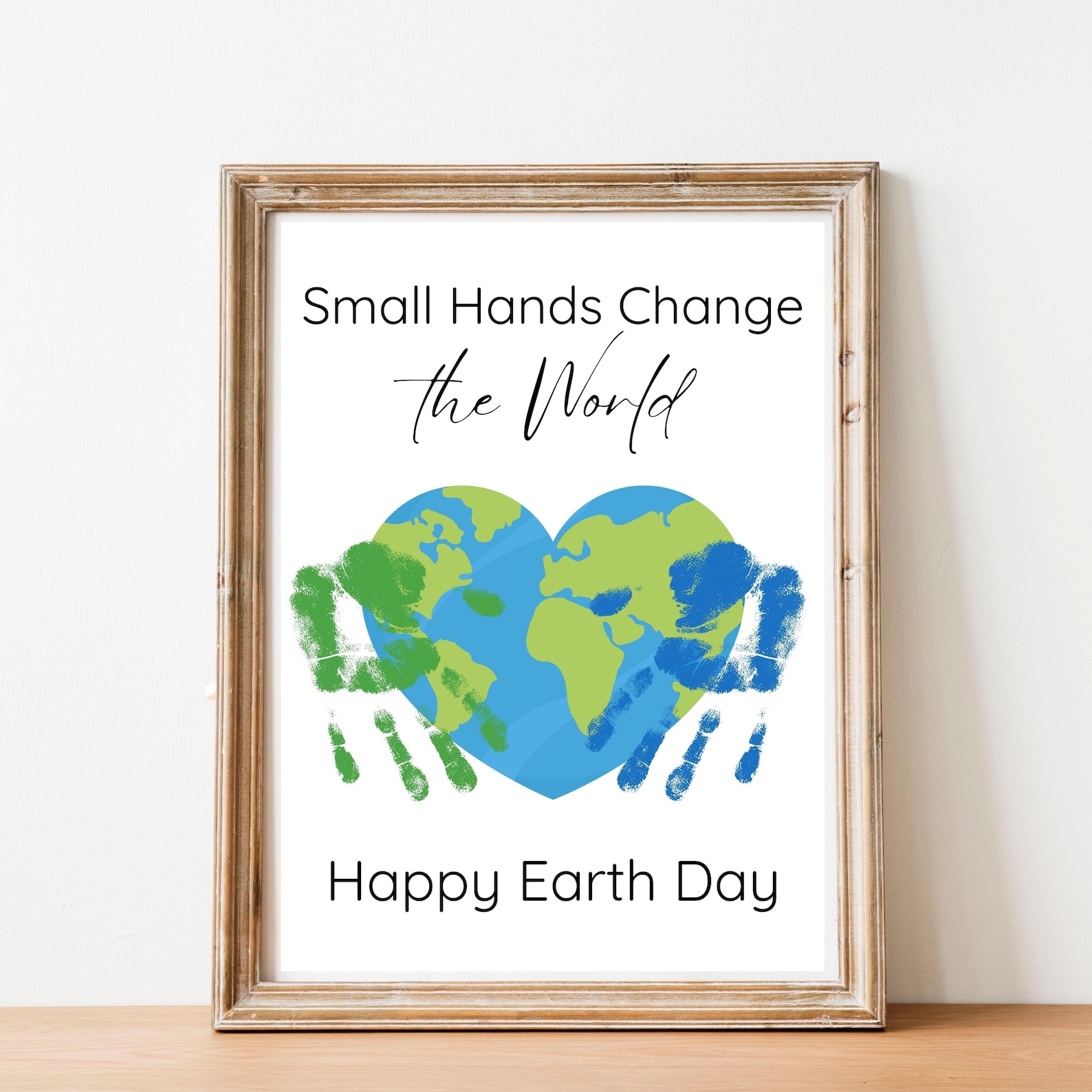 Earth Day Handprint Art, Small Hands Change the World, Save the Planet ...