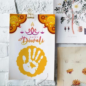 Happy Diwali Handprint Craft, Printable Diwali Activity, Festival of ...