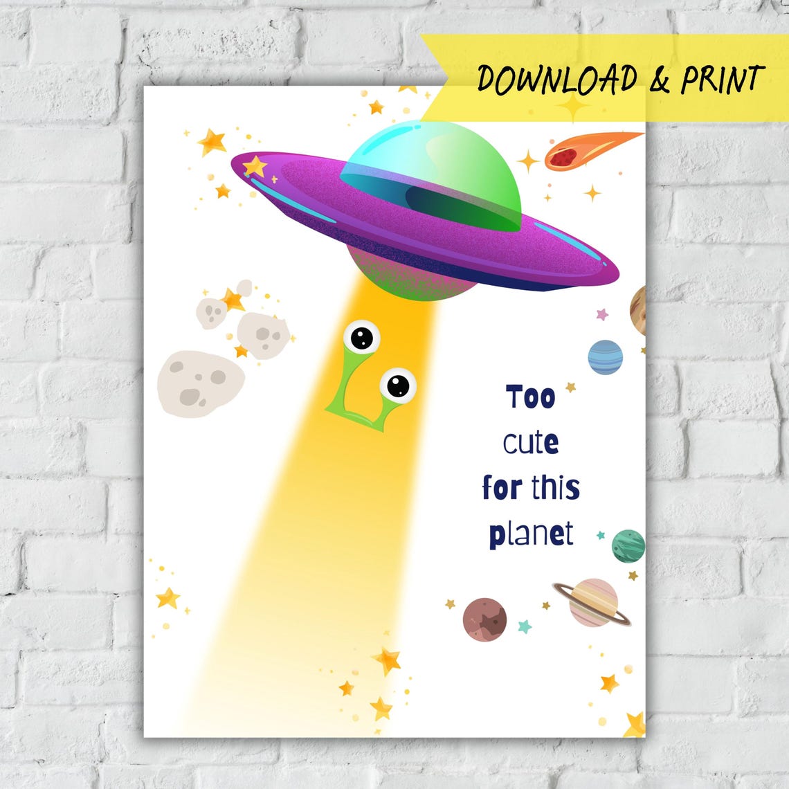 Alien Handprint Art Craft, Out of This World, Outer Space Kids Activity ...