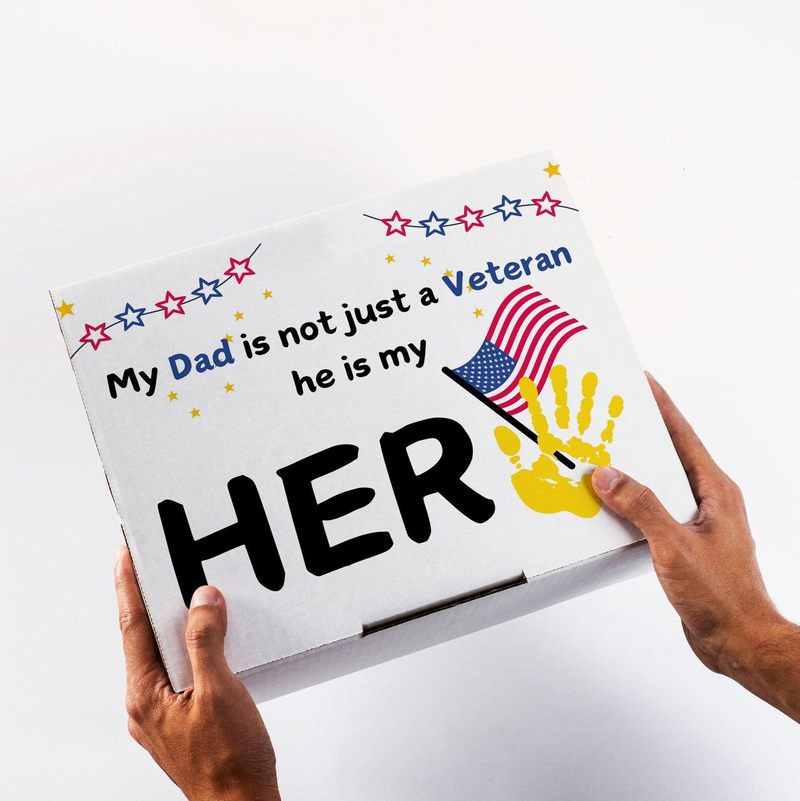 Veterans Day Handprint Gift for Dad, Printable Veterans Day Craft, My ...