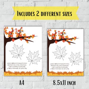 Falling Leaves Handprint Craft, Printable Autumn Activity, Fall ...