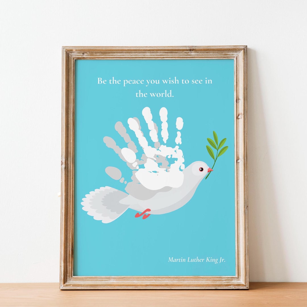 Day of Peace Handprint Art, Martin Luther King Jr Activities for Kids ...
