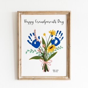 Grandparents Day Gift, Printable Handprint Activity, Happy Grandparents ...