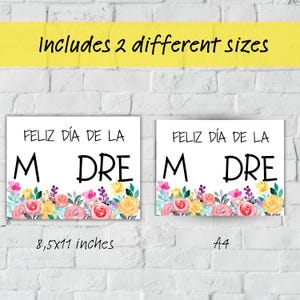 Feliz Día De La Madre, Spanish Handprint Art Craft, Printable Mother’s ...