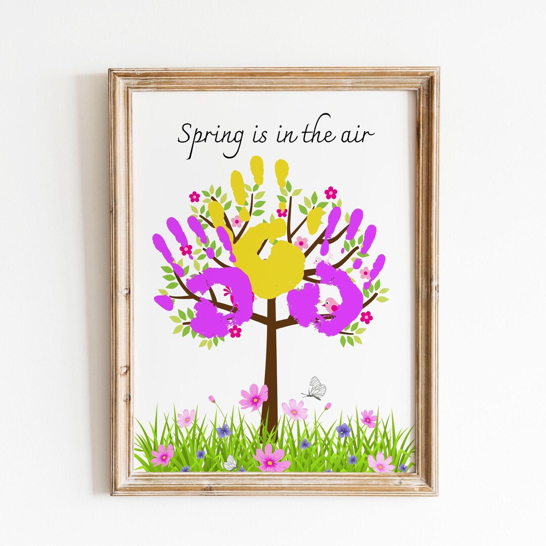 Spring Tree Handprint Art, Spring is in the Air, Preschool, Toddler ...