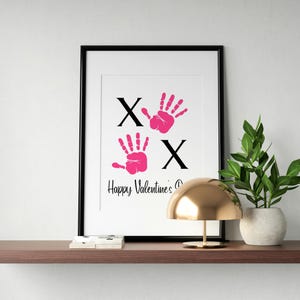 XOXO Valentines Day Handprint Art, DIY Valentines Craft for ...