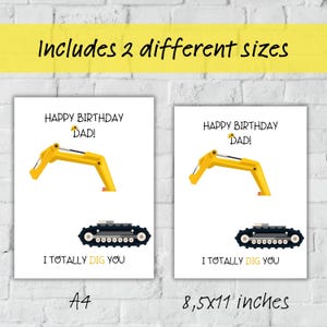 Construction Handprint Art, Birthday Gift for Dad, Printable Card From ...