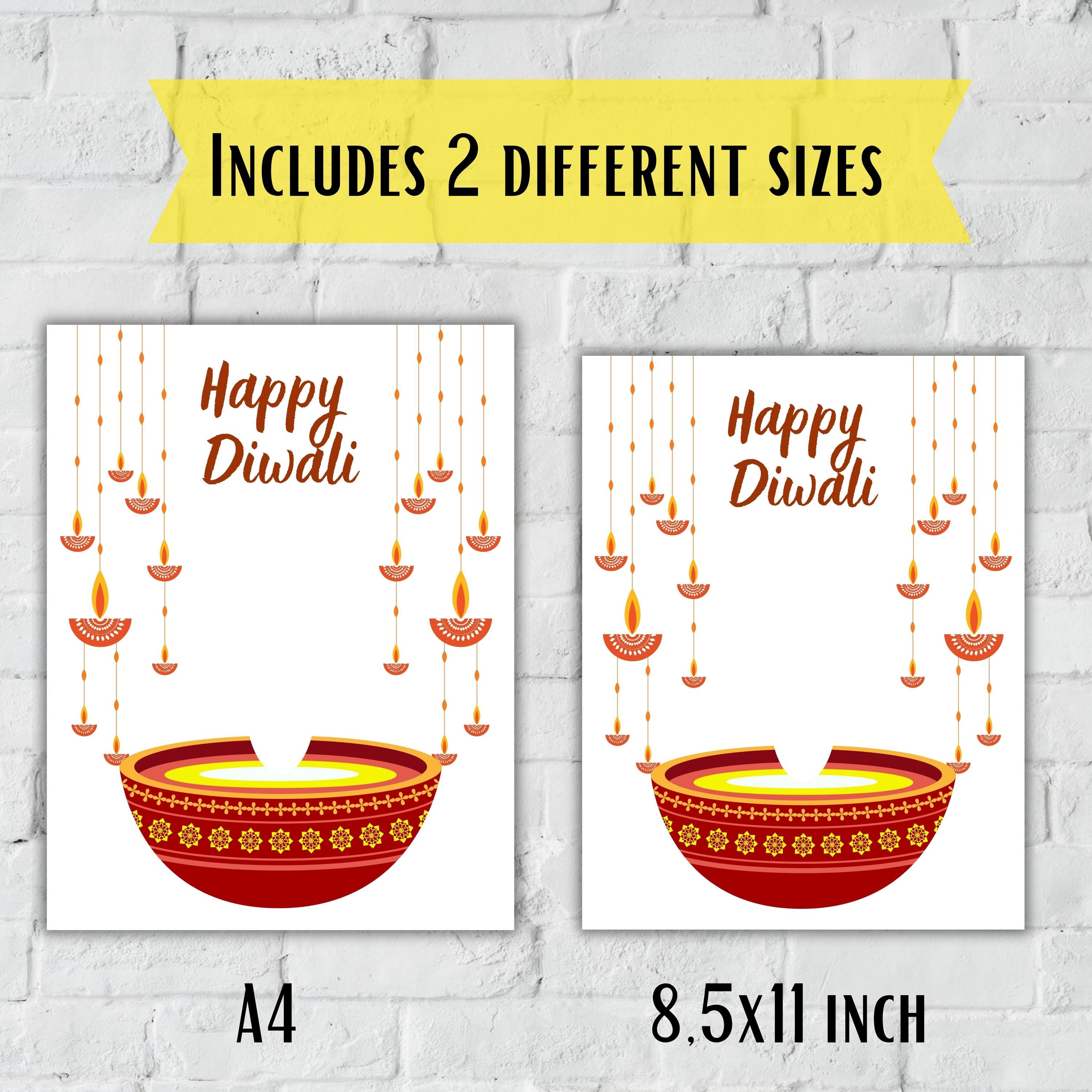 Diwali Handprint Craft for Kids, Printable Diwali Activity, Festival of ...