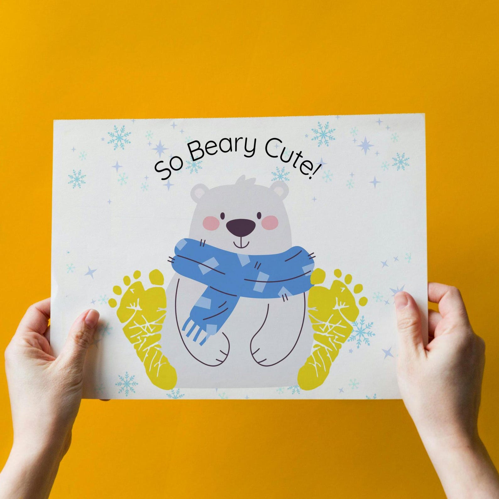 Cute Polar Bear Footprint Art, Winter Activities for Preschool, Toddler ...