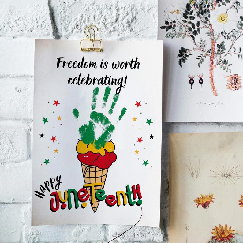 Juneteenth Handprint Art, Celebrating Freedom Craft, Diversity Activity ...