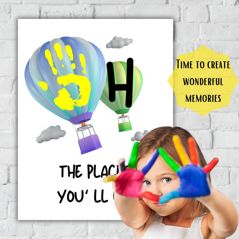 Oh the Places You'll Go, Dr. Seuss Handprint Activity, Printable Kids ...