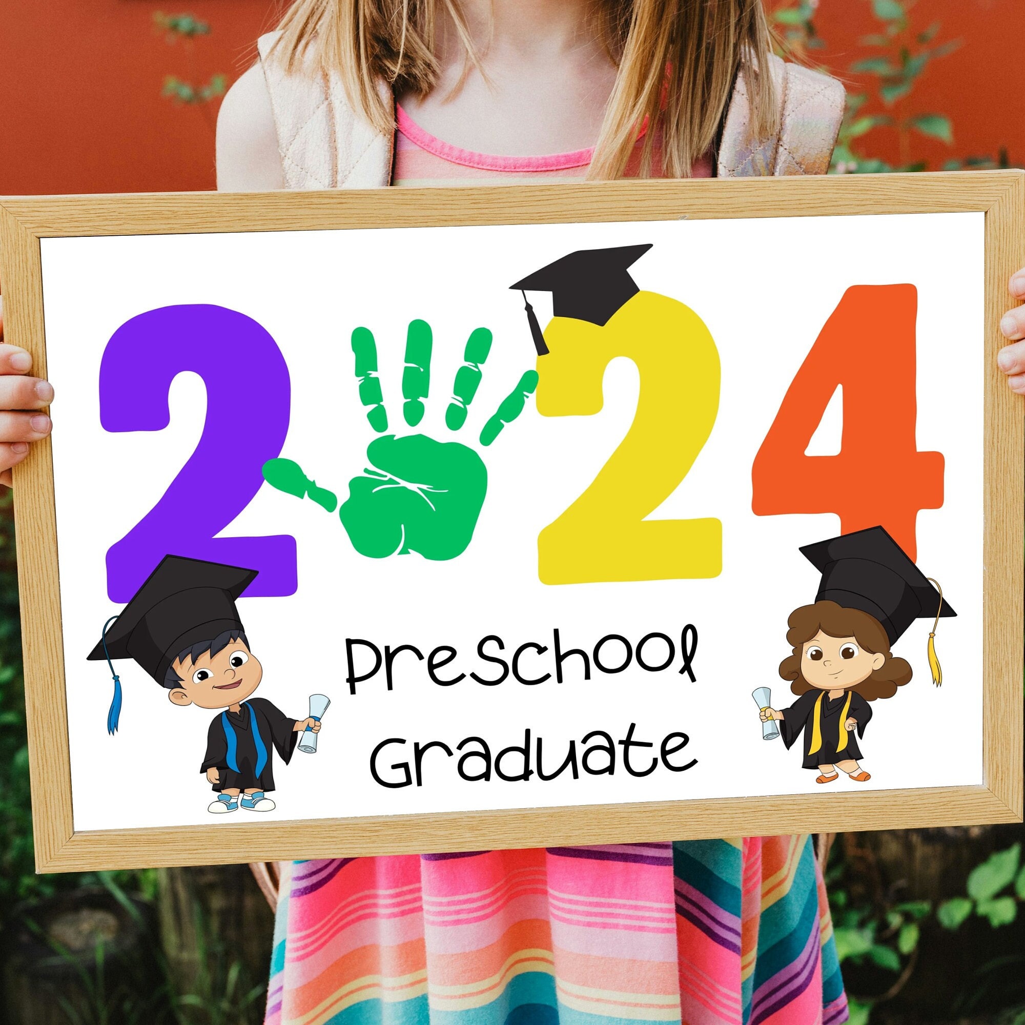 Preschool Graduate Certificate, 2024 Preschool Graduation Sign, Kids ...